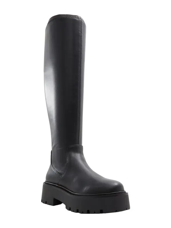 Aldo Carelden Knee High Platform Boots - Black