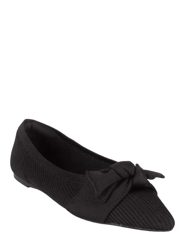 Tahari Montserrat Pointed Toe Flat - Black