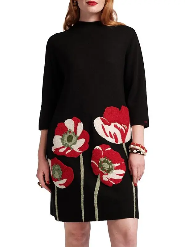 FRANCES VALENTINE Annie Dress - Black/red/multi