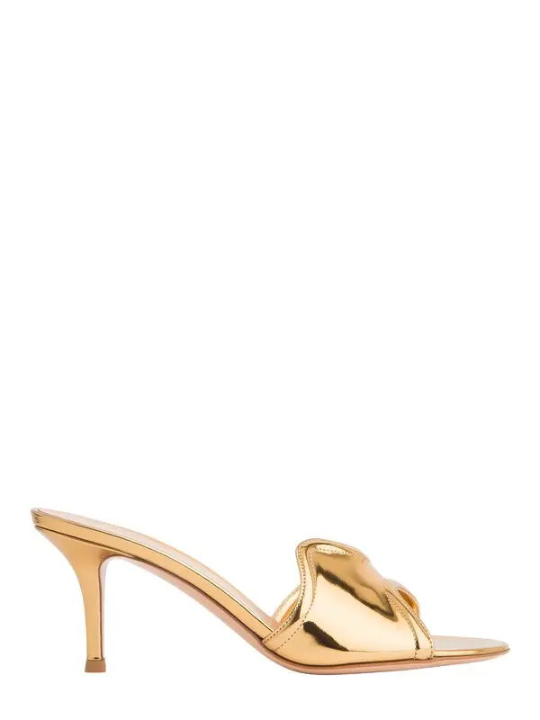 GIANVITO ROSSI Lucrezia Mule - Gold - Shiny Calf