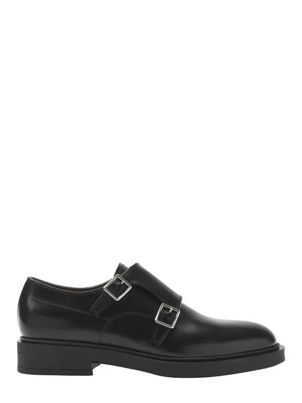 GIANVITO ROSSI Scott Buckled Monk Shoe - Black - Calf