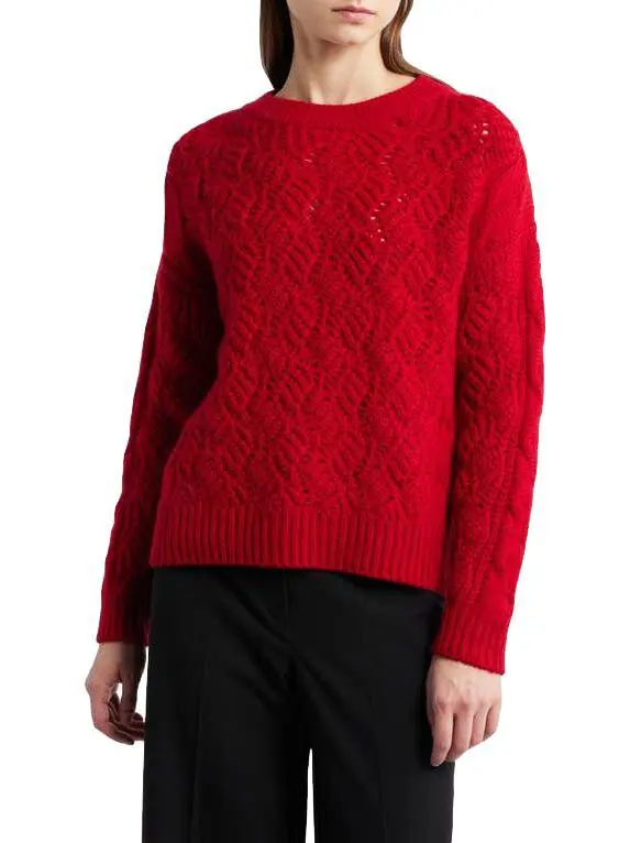 Elie Tahari Raya Cashmere Sweater - Red Love
