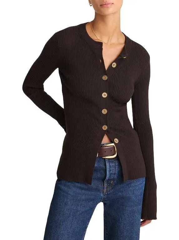 Madewell Longline Cardigan Jacket - Molasses