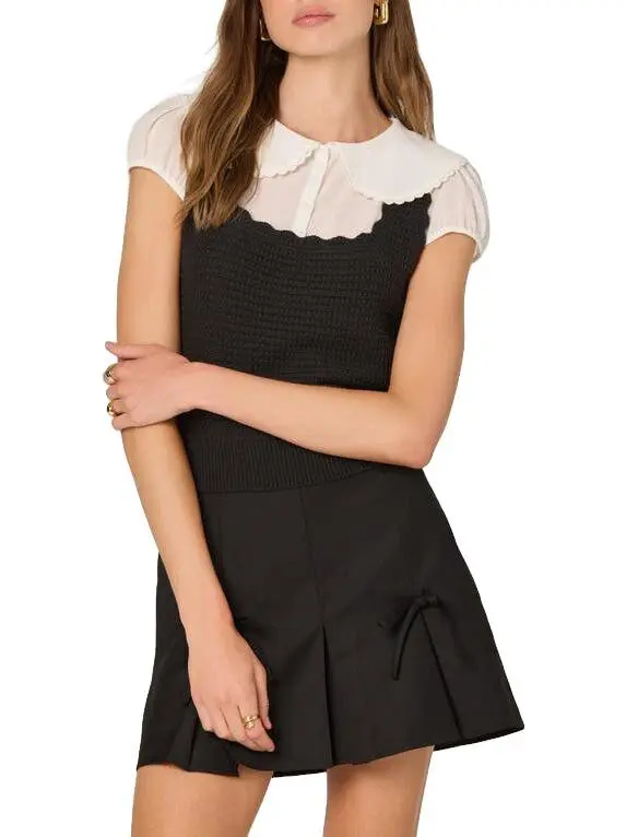 Astr The Label Layered Sweater Vest - Black