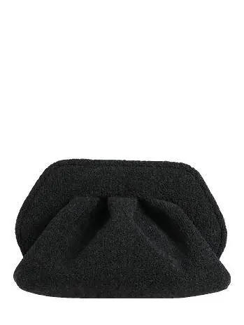 THEMOIRE Bouclé Clutch With Detachable Shoulder Strap - Grey