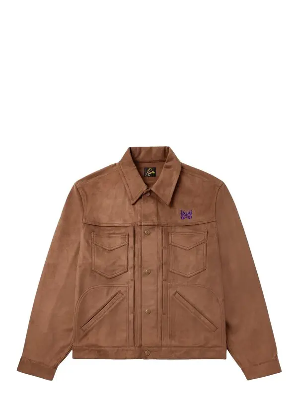 Needles Penny Jean Logo-embroidered Jacket - Brown