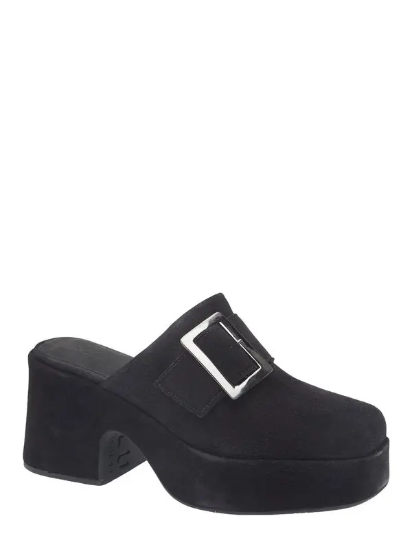 CHOCOLAT BLU Haze Platform Mule - Black Suede