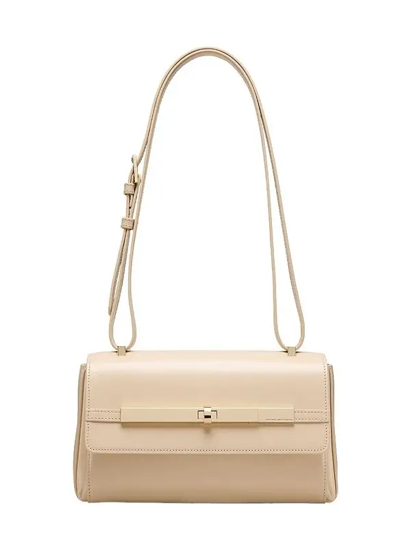 STUART WEITZMAN Leather Shoulder Bag - Barely Beige