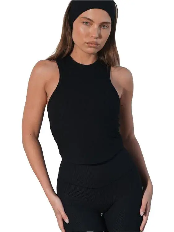 VITALITY Cloud Ii Rib High Neck Tank - Midnight