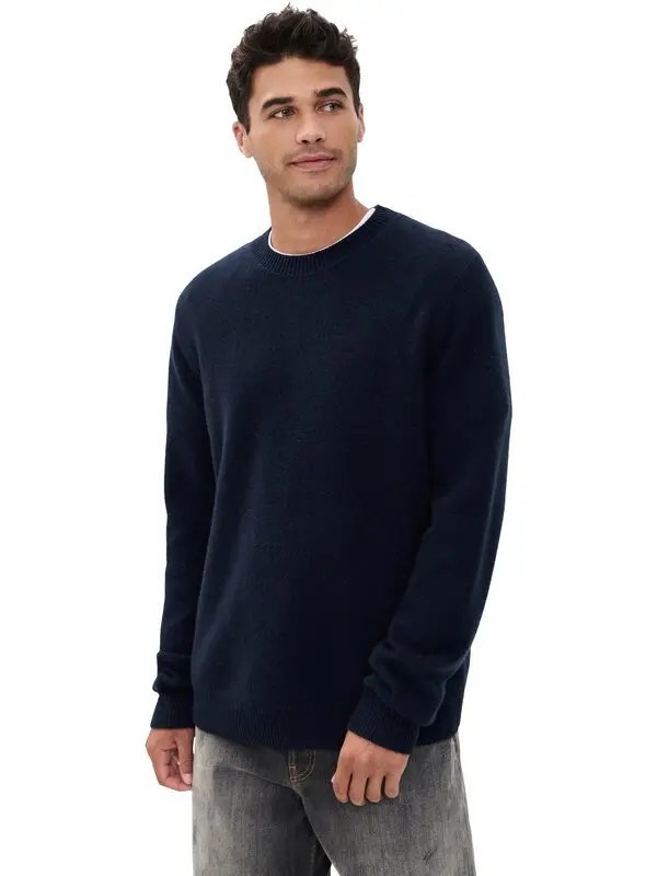 Guest In Residence Allday Cashmere Crewneck Sweater - Midnight