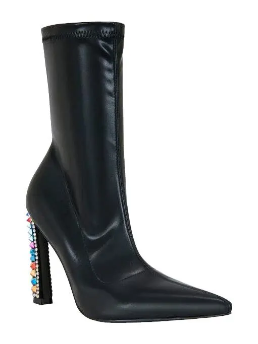AZALEA WANG Gryffon Pointed Toe Bootie - Black