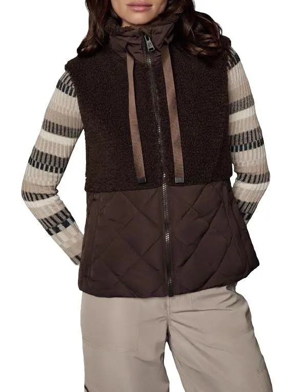 ALP N ROCK Water Repellent Hybrid Vest - Coffee