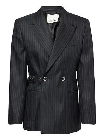 Isabel Marant Atrium Nahia Double-breasted Wool-blend Blazer - Black