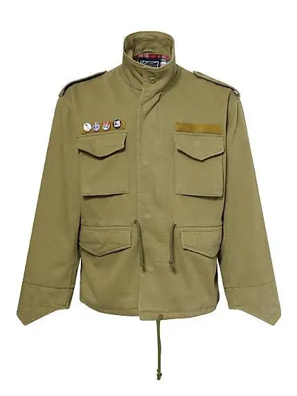 RASSVET Military Badge-embellished Cotton-canvas Jacket - Green