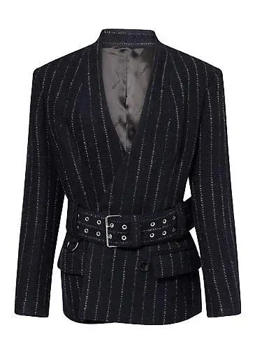 Isabel Marant Atrium Fyma Pinstripe Wool Blazer - Midnight