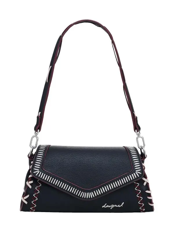 Desigual Faux Leather Shoulder Bag - Black
