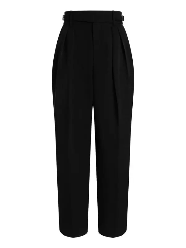 Dolce & Gabbana Wool Gabardine Trousers - Black