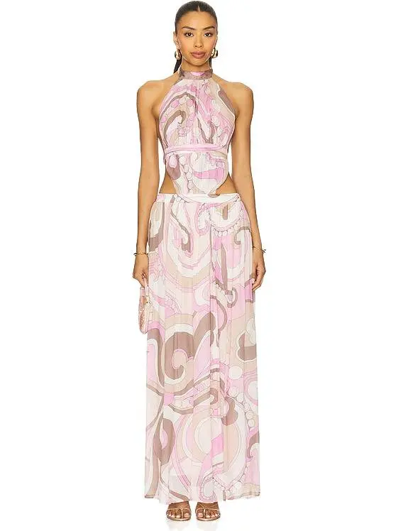 CIN CIN Rosette Maxi Dress - Antibes