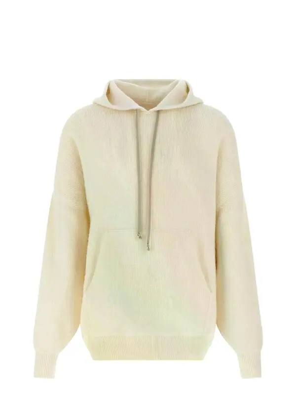 Rick Owens Hun Kangaroo-pocket Hoodie - White