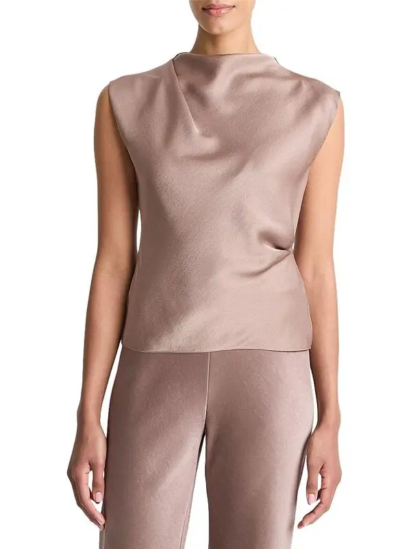 Vince Draped Cowlneck Top - Mauve Lilac