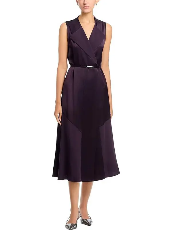 Hugo Boss Dimosa Belted Midi Dress - Open Prple