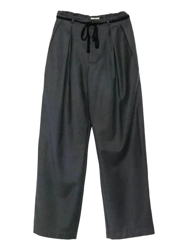 Barena Venezia Pleated Drawstring Trousers - Grey