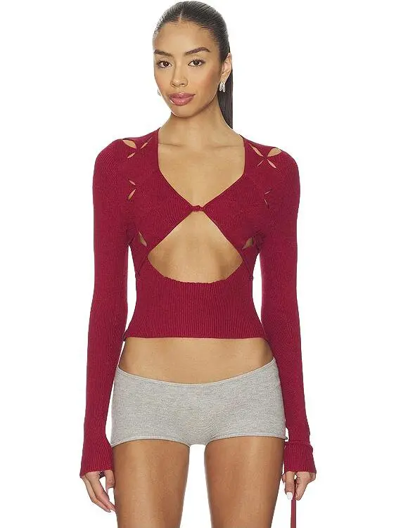 ISA BOULDER Argyle Open Top - Cherry