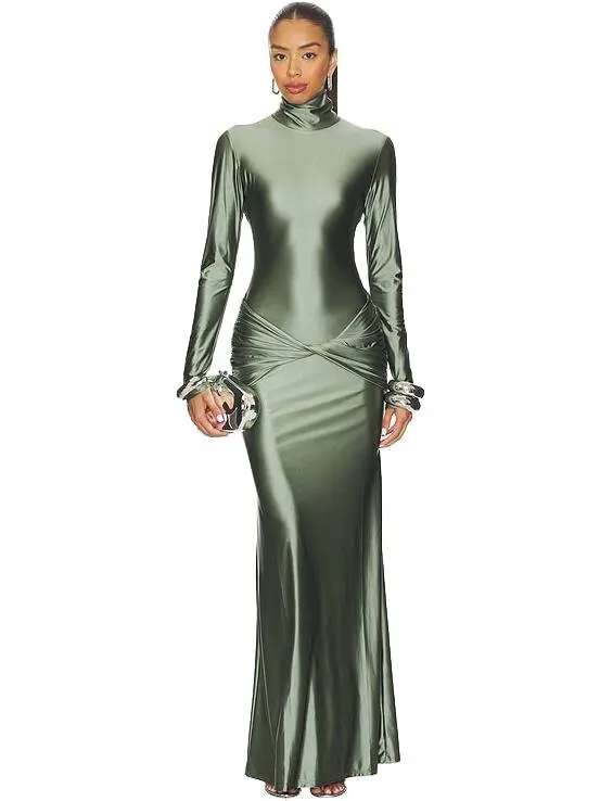 Delfi Anastasia Dress - Army