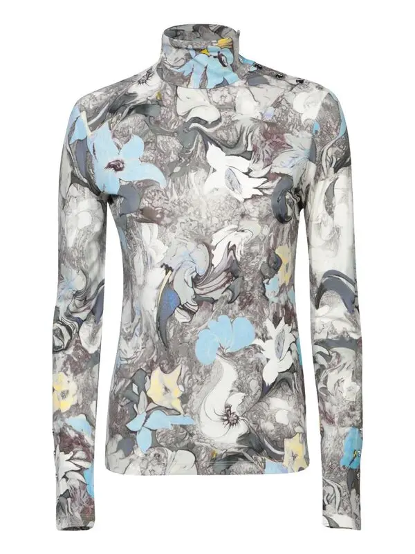 Tory Burch Floral Long-sleeve Top - Multicolor