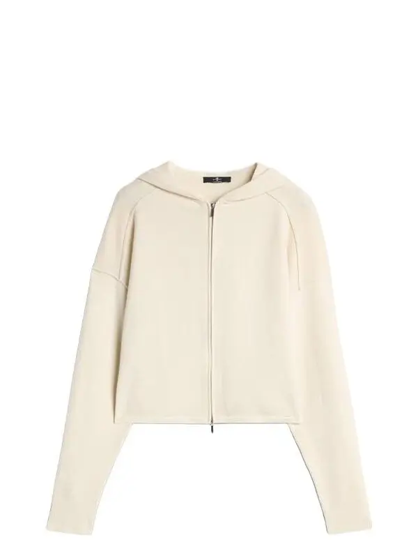 7 For All Mankind Cashmere Zip-up Hoodie - White