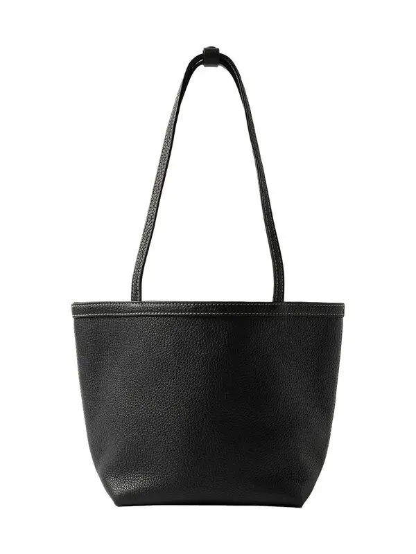 THE ROW Park Medium Textured-leather Tote - Black