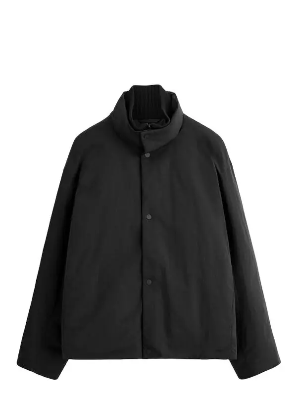 Cos Padded Funnel-neck Down Jacket - Black