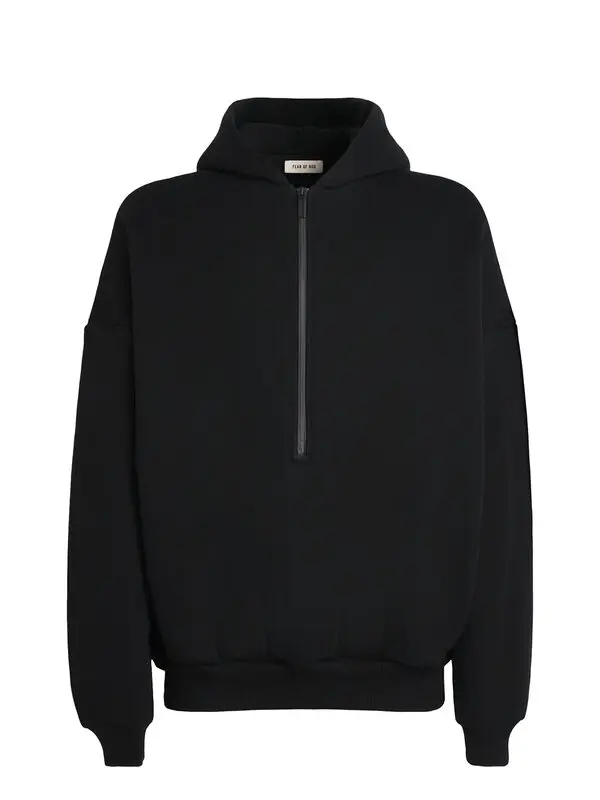 Fear Of God Athletic Half-zip Hoodie - Black