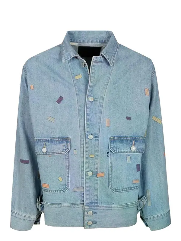 LEVI'S Embroidered Denim Jacket - Blue