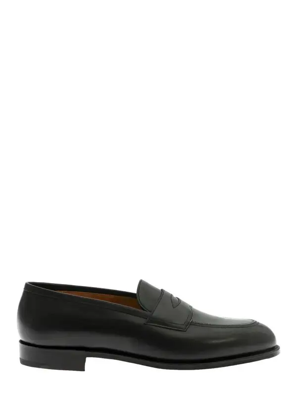 EDWARD GREEN Piccadilly Almond Toe Loafers - Black