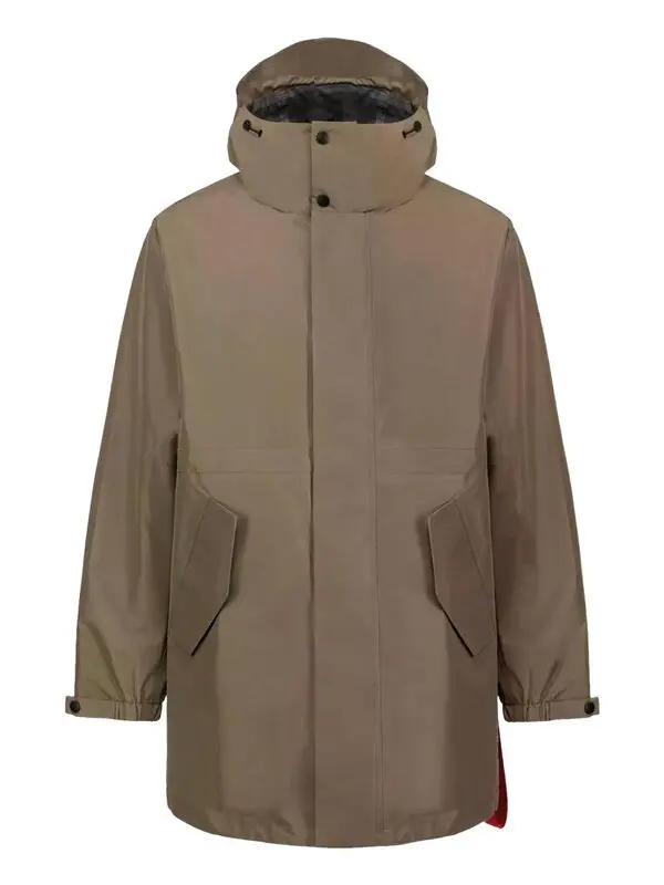 AFTER/LABEL Hooded Parka Coat - Brown