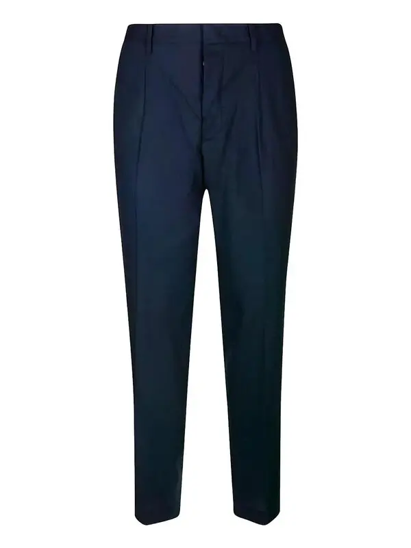 Alpha Industries Pleated Cotton Chino Trousers - Blue