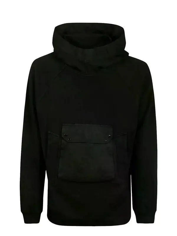 TEN C Pocketed Cotton-blend Hoodie - Black