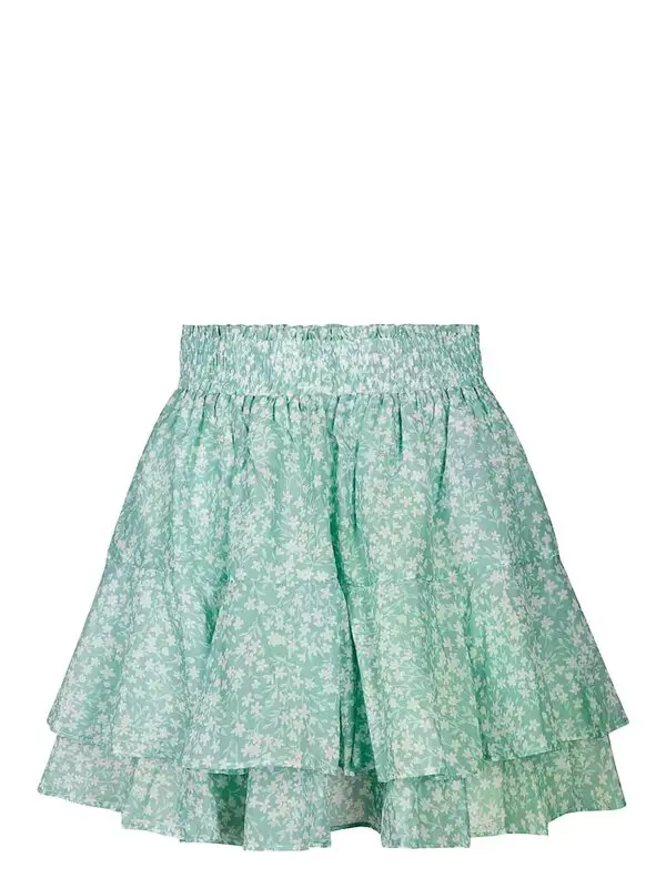MC2 SAINT BARTH Eivissa Floral Mini Skirt - Green