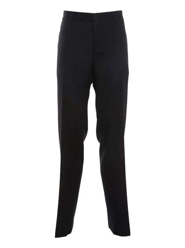 Canali Side-pocket Wool Pants - Blue