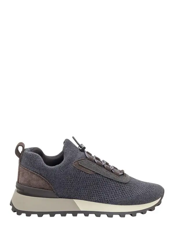 Brunello Cucinelli Knit Sneaker - Grey