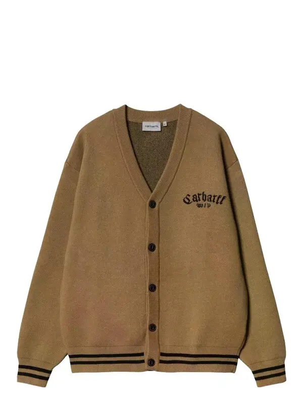 Carhartt Work In Progress Logo-embroidered Cardigan - Brown