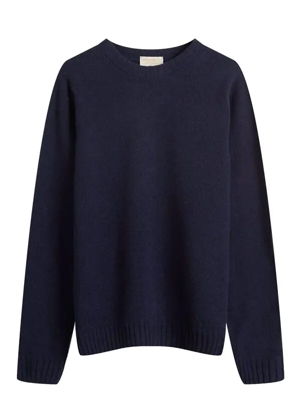 John Smedley Norfolk Cashmere Crew Neck Jumper - Midnight