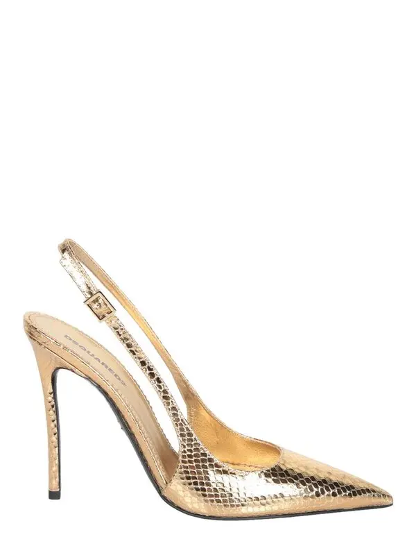 Dsquared2 Laminated Slingback Heels - Grey