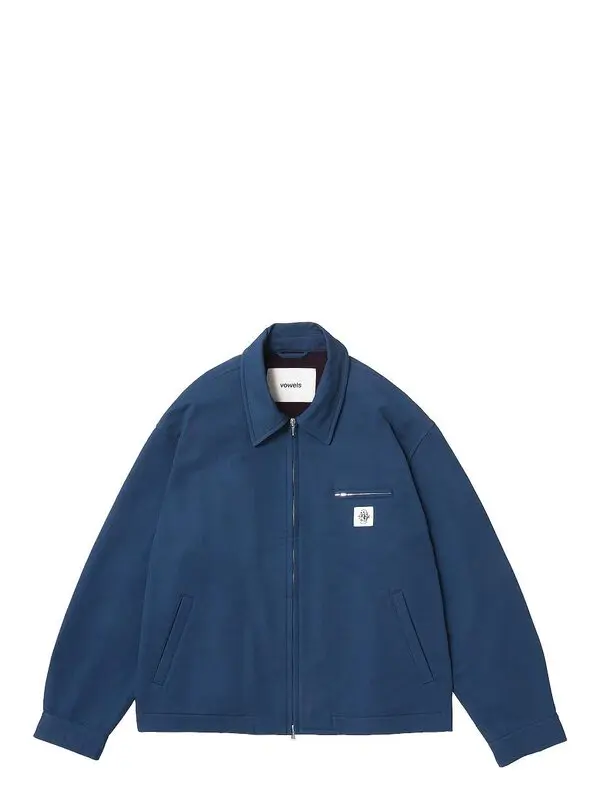 VOWELS Zip-up Work Jacket - Dark Teal