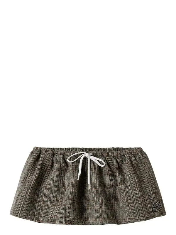 Miu Miu Cashmere-wool Mini Skirt - Ardesia