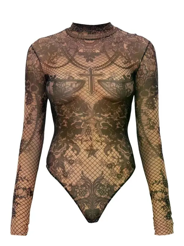 Dsquared2 Graphic-print Bodysuit - Brown