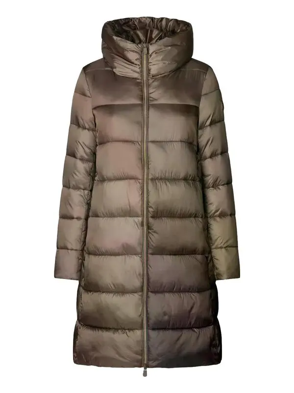 SAVE THE DUCK Padded Funnel-neck Coat - Grey