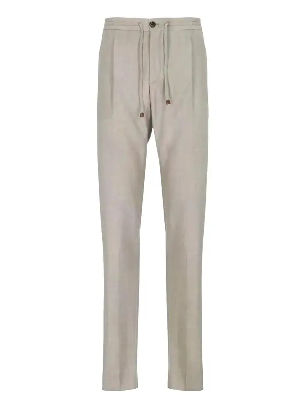 Incotex Drawstring-waist Trousers - Neutrals