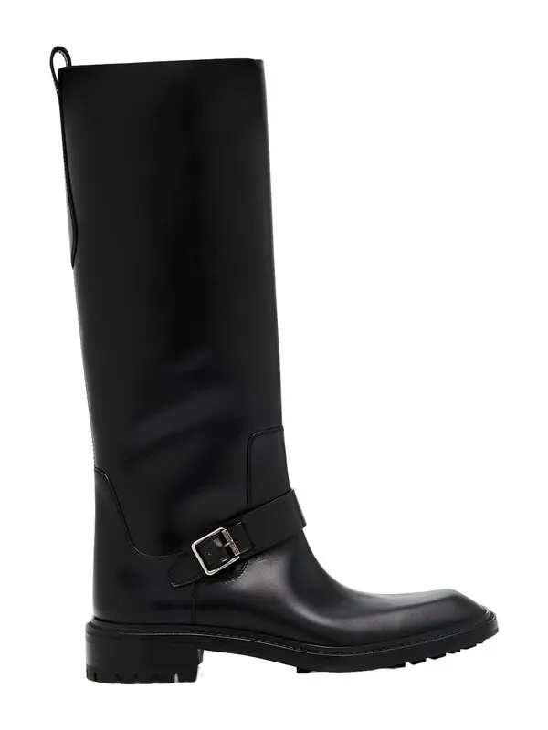 Saint Laurent Vadim Smooth Calfskin High Boots - Noir Pall